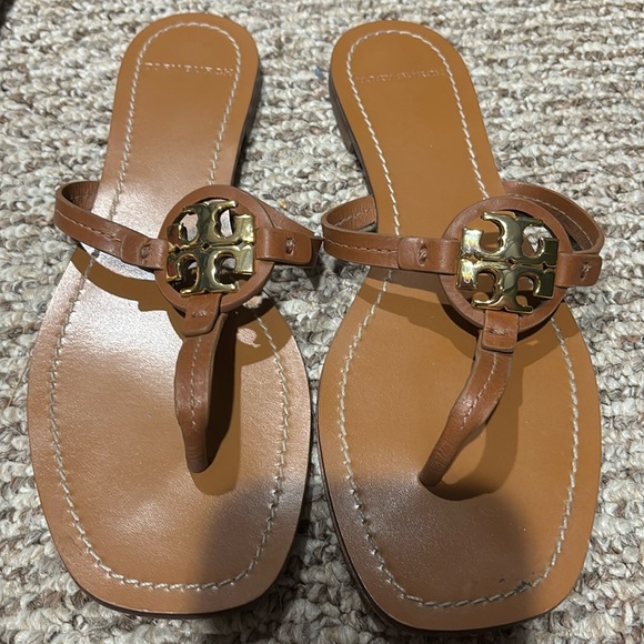 Tory Burch | Shoes | Tory Burch Square Toe Mini Miller Leather Thong ...